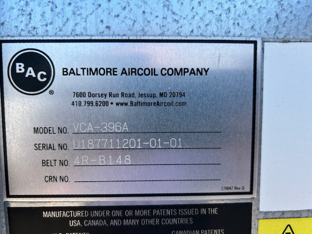 Baltimore Aircoil Cooling Tower | Valiant Industries