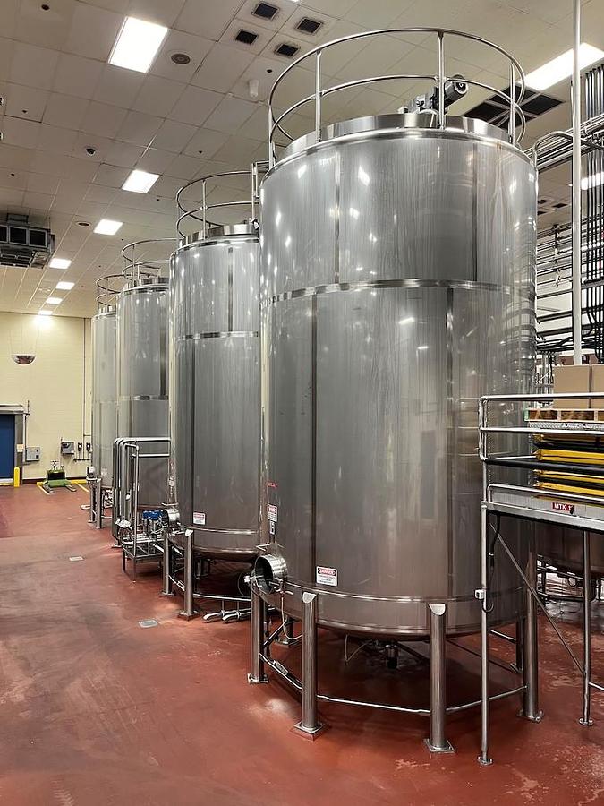 Feldmeier 15,000 Gallon Vertical Mix Tanks, 316L Stainless Steel ...